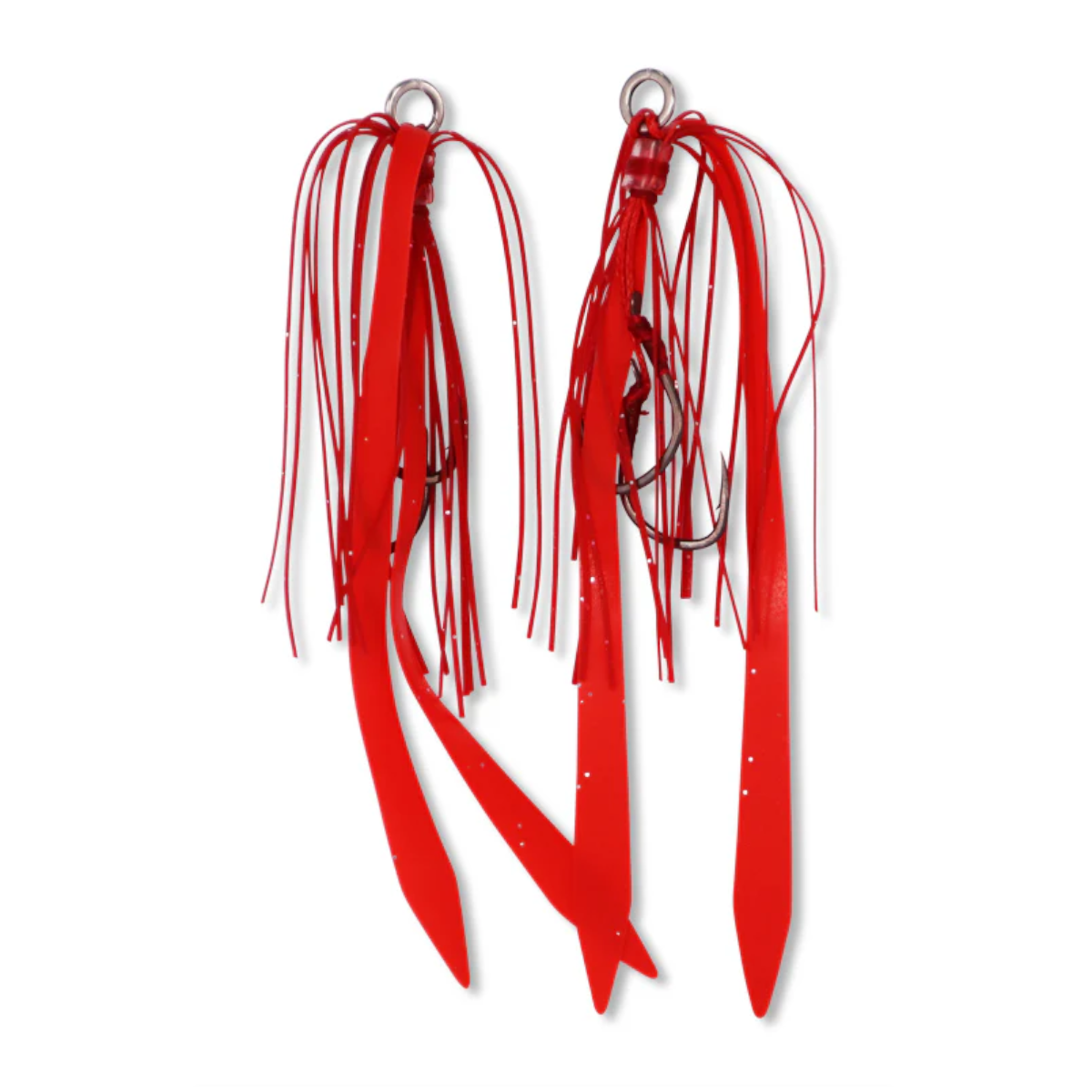 Slider Jig Assist Rig Twin Hook Straight - Candy Apple/Red | Smart Marine