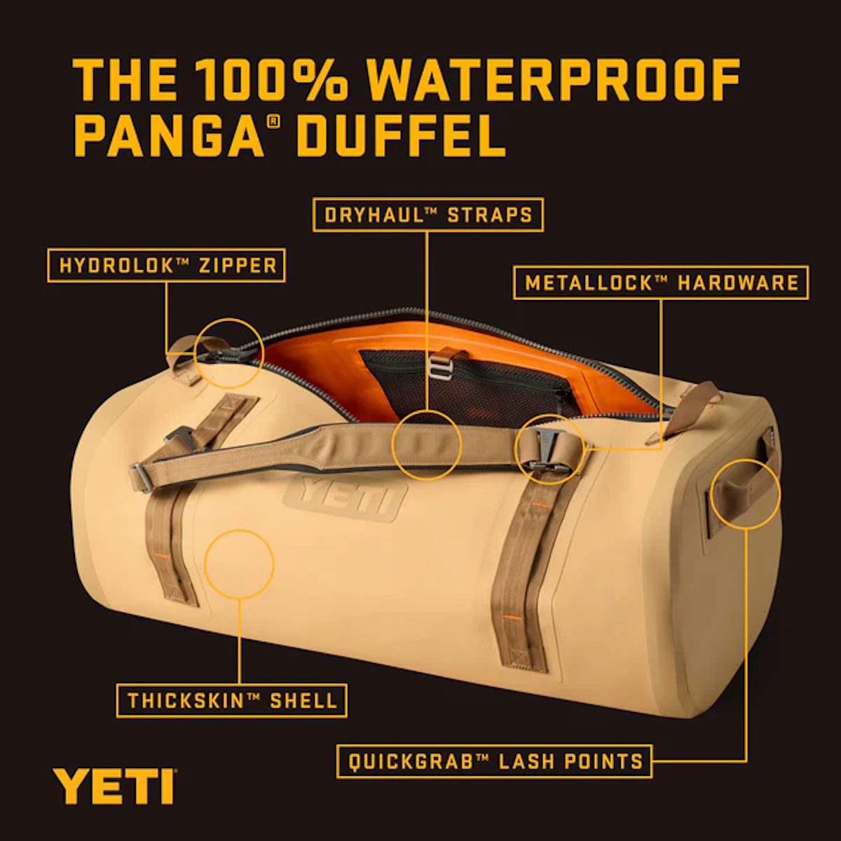 Panga V2 50L Submersible Duffel Bag - Tan | Smart Marine