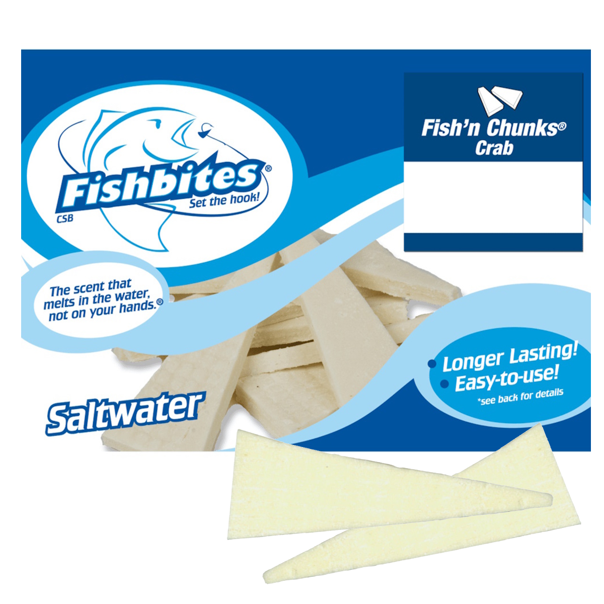 Fish N Chunks Large Wedge Baits Flesh (Crab Or Squid Scent) | Smart Marine