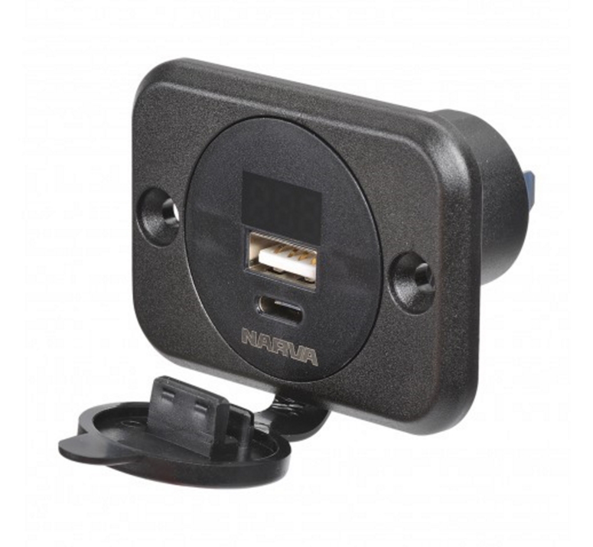 81106Bl Recess Voltmeter With Usb And Usb-C | Smart Marine